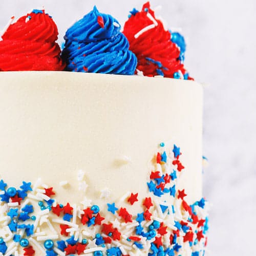 Blue and Red Aussie Cake
