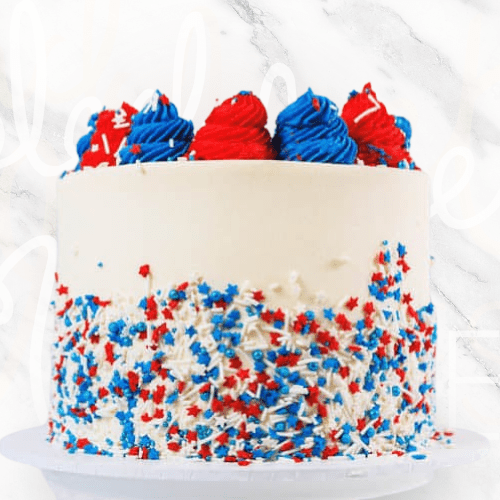 Blue and Red Aussie Cake