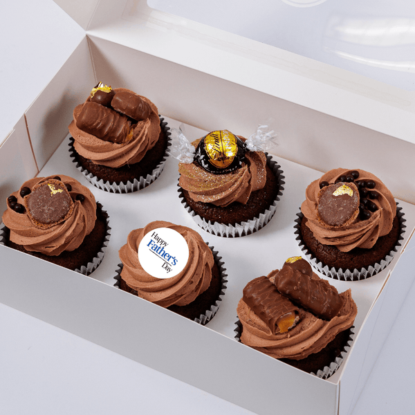 Chocolate Daddy Cupcakes (6) | Father's Day Sydney-wide Delivery