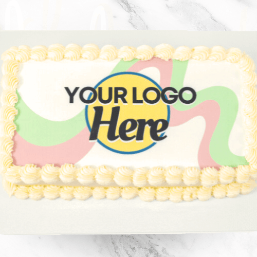 Corporate Logo Slab Cake