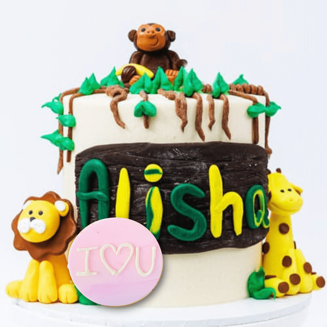 Jungle Forest Friends Cake