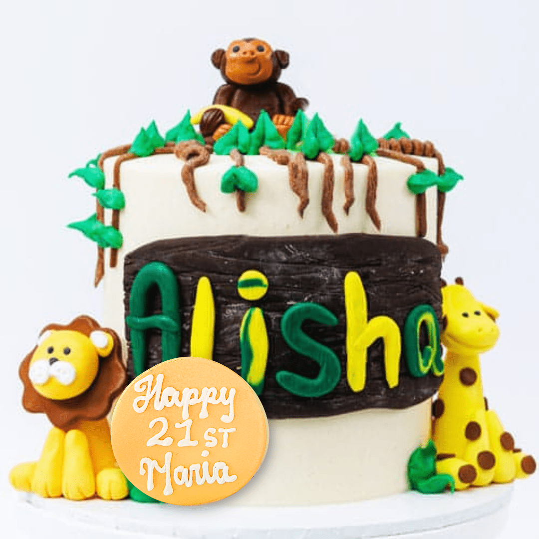 Jungle Forest Friends Cake
