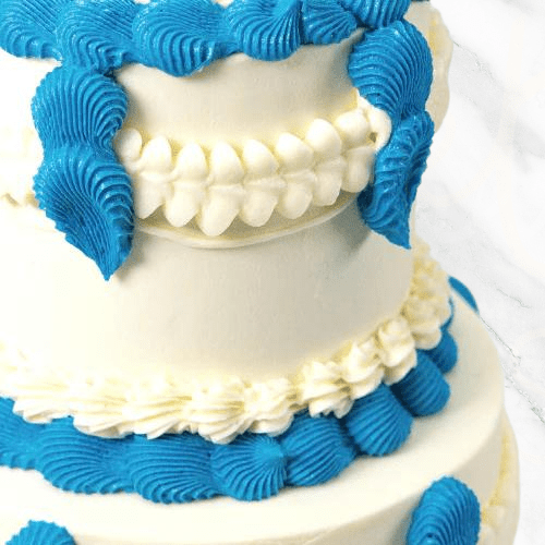 Multi-Tier Blue Vintage Cake