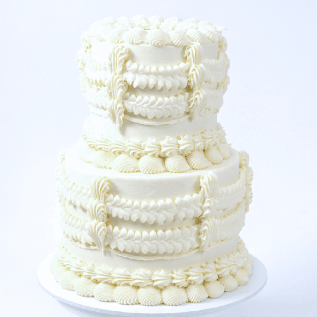 Multi-Tier White Vintage Cake