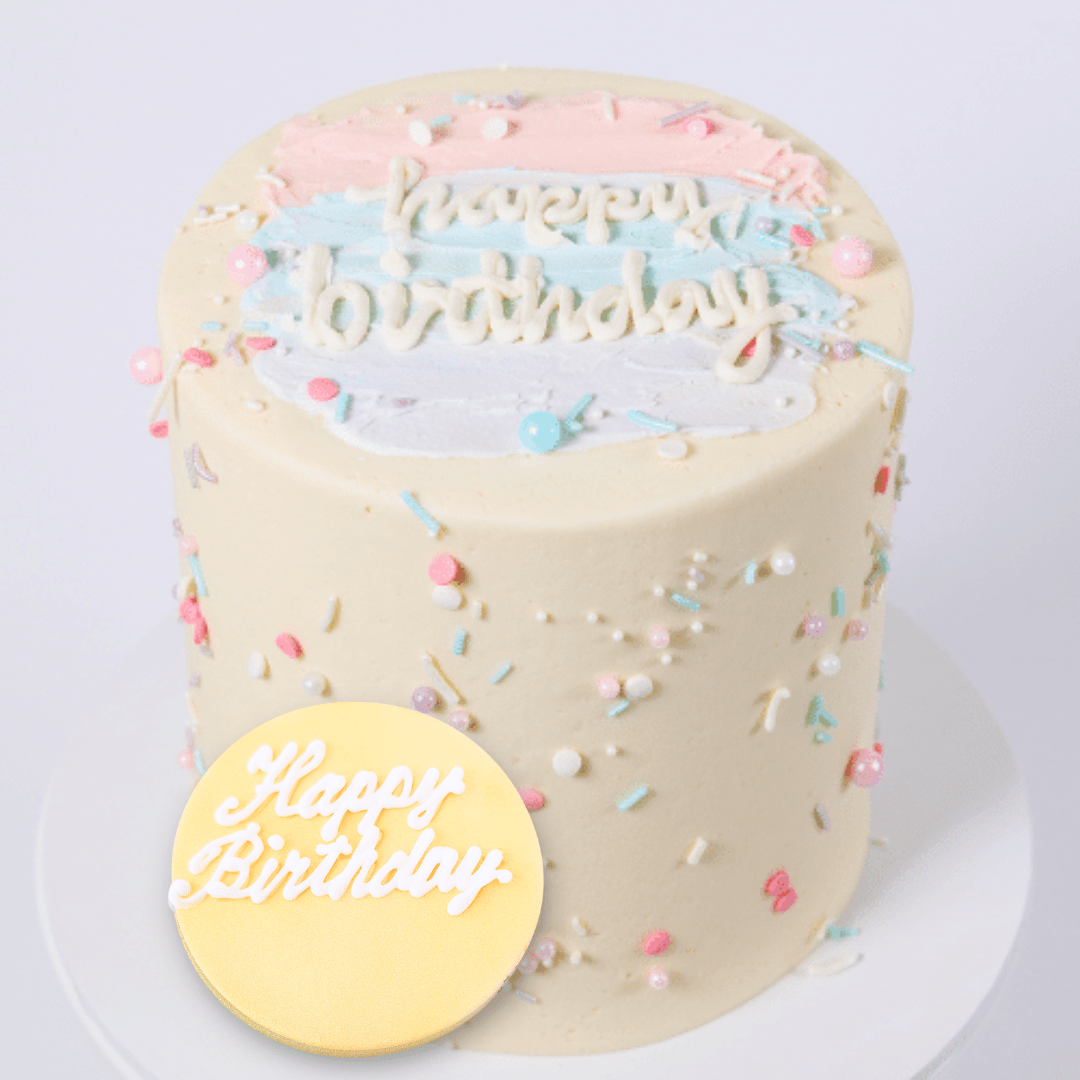 Pastel Birthday Bash Sprinkle Cake