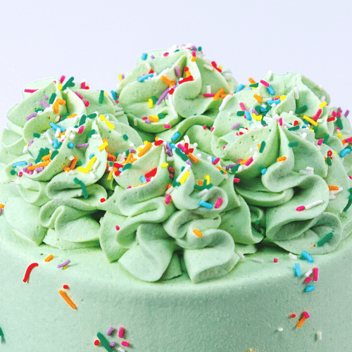 Pastel Green Sprinkles Cake