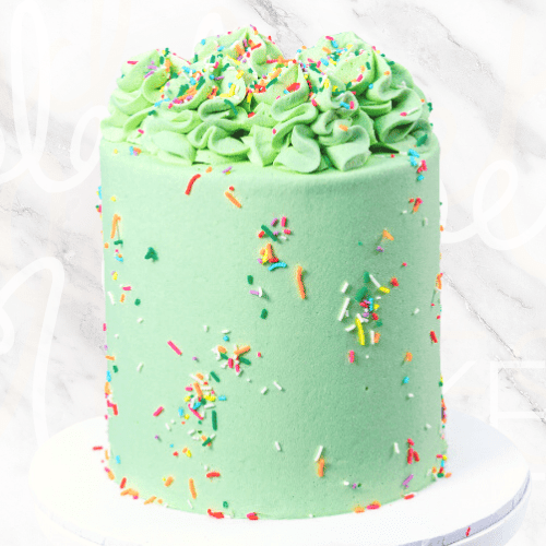 Pastel Green Sprinkles Cake