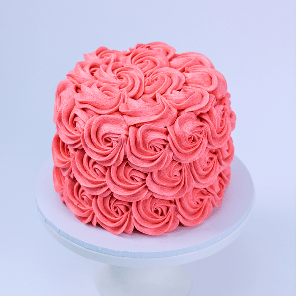 Pink Buttercream Rosette Cake