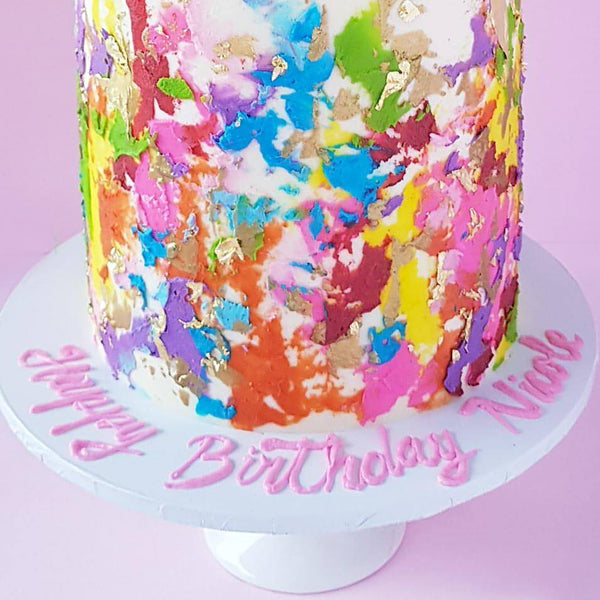 Piped Cake Board Lettering